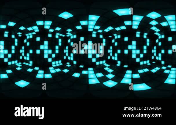 360 VR Blue disco nightclub dance floor wall light grid background vj loop Stock Video Footage ...