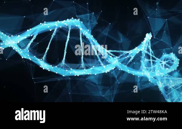 Motion Background Digital Polygon Plexus DNA molecule 4k Loop Stock Video Footage - Alamy
