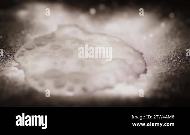 Chemical Reaction Texture Of Bubbling Powder. Experiments in the ...