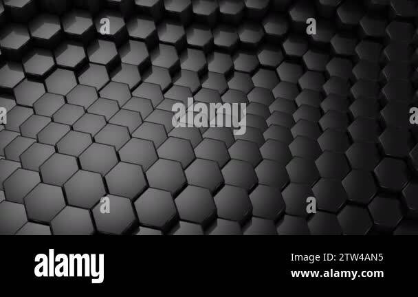Hexagons Formed A Wave Abstract Background 2 In 1 Loop Created In 4k 3d Animation Stock