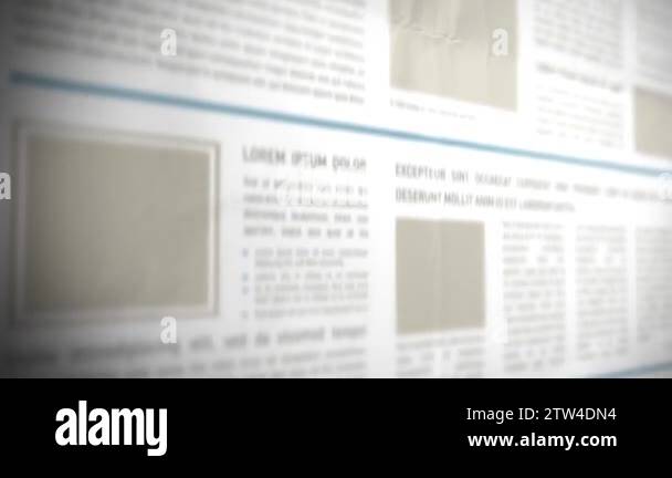 Scrolling 3d Newspaper Background/ 4k animation of an offset scrolling ...