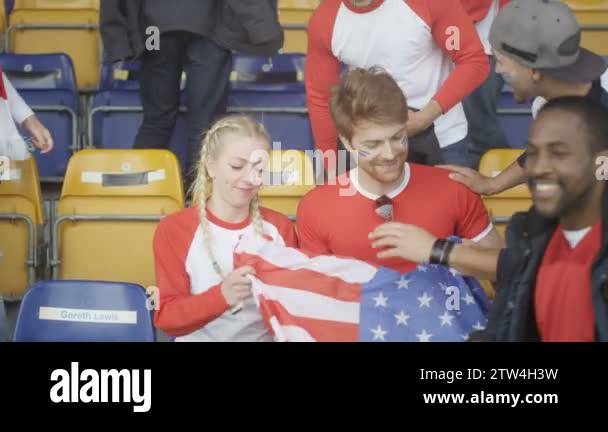 4K Sports crowd in stadium taking their seats before a game Stock Video ...