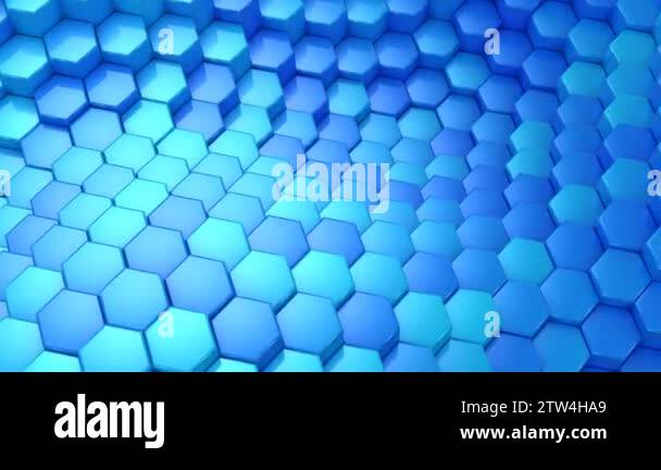 Hexagons Formed A Wave. Abstract background, 2 in 1, loop, created in 4K, 3d animation Stock ...