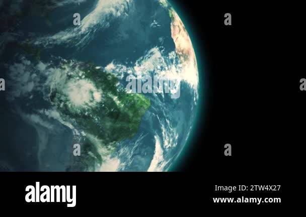 4K Slowly rotating Earth by in space night, seamless looped 3d ...