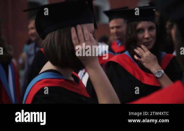 Graduating students celebrating outdoors Stock Videos & Footage - HD ...