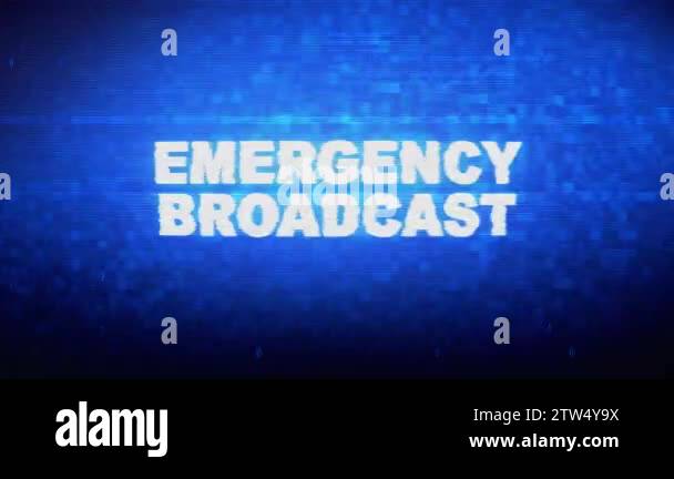 Emergency Broadcast Text Digital Noise Twitch Glitch Distortion Effect ...