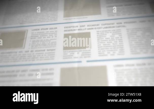 Scrolling 3d Newspaper Background/ 4k animation of an offset scrolling ...