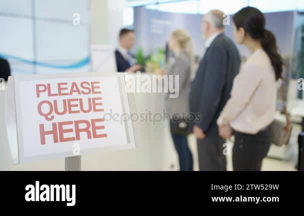 Queuing sign Stock Videos & Footage - HD and 4K Video Clips - Alamy