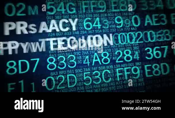 Cyber security concept animation. Loopable 3D background for virtual ...