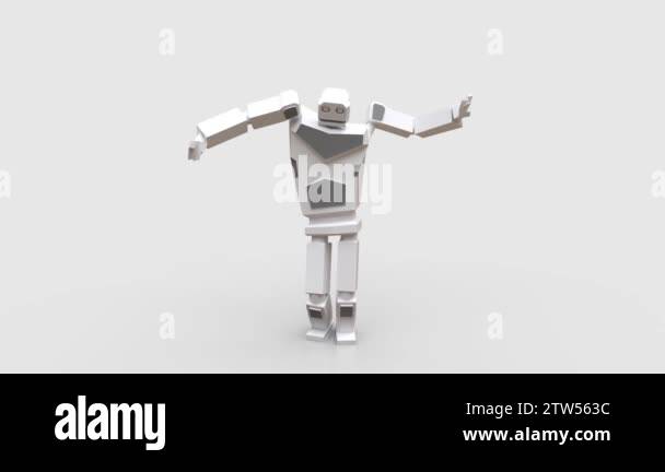 Modern robot dancing belly dance. Very natural and smooth movement of ...