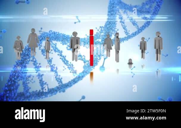 Digitally generated gender icons with one male icon in red. Background ...