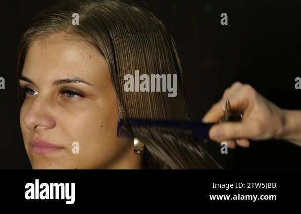 Hairdresser separating hair client Stock Videos & Footage - HD and 4K ...