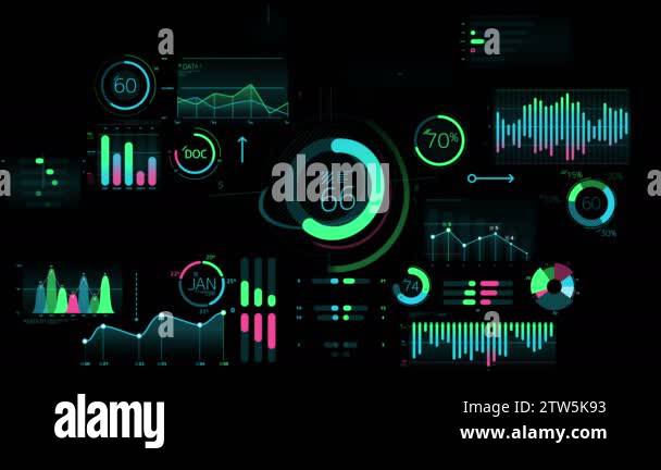 Charts and diagrams on the alpha channel Stock Video Footage - Alamy