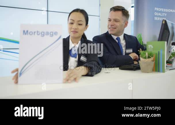 Corporate office desk workers bank Stock Videos & Footage - HD and 4K ...