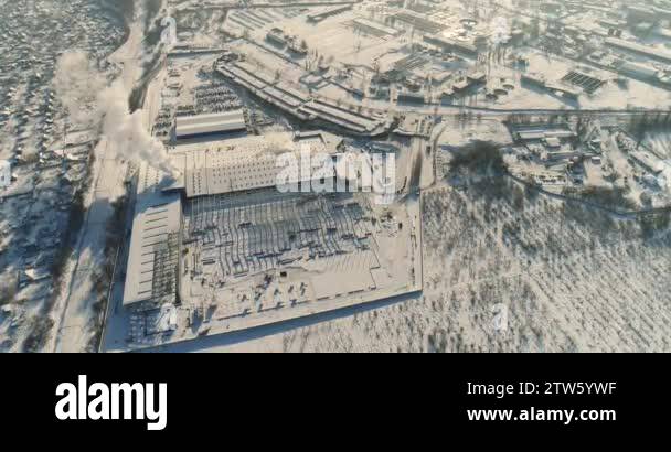 Modern storehouse construction site, the structural steel structure of ...