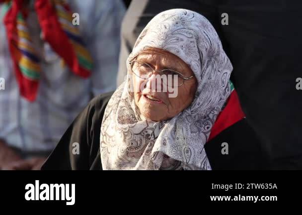 Pilgrims praying at the grave of Sari Saltik Baba Stock Video Footage ...