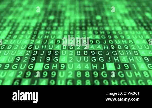 Green Letter and Number background flickering fast - Software Algorithm ...