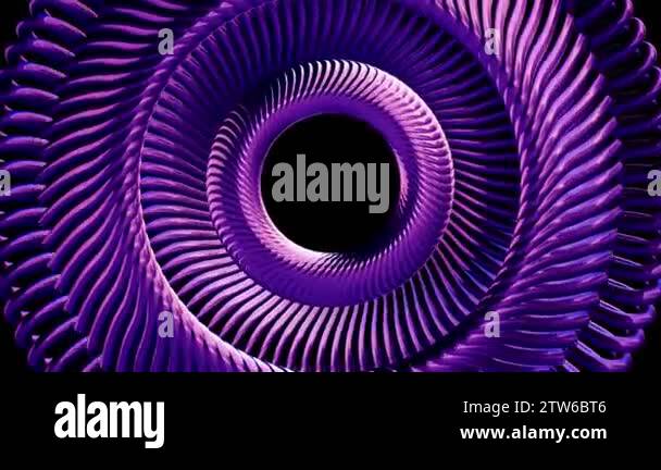 Fluid moving rotating purple metal chain eye circles seamless loop ...