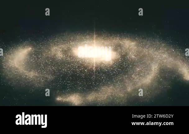 Galaxy in Deep Space. Spiral galaxy, animation of Milky Way. Flying ...