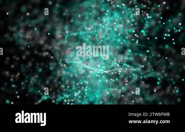 Plexus fantasy abstract technology and engineering motion background rotating and changing its ...