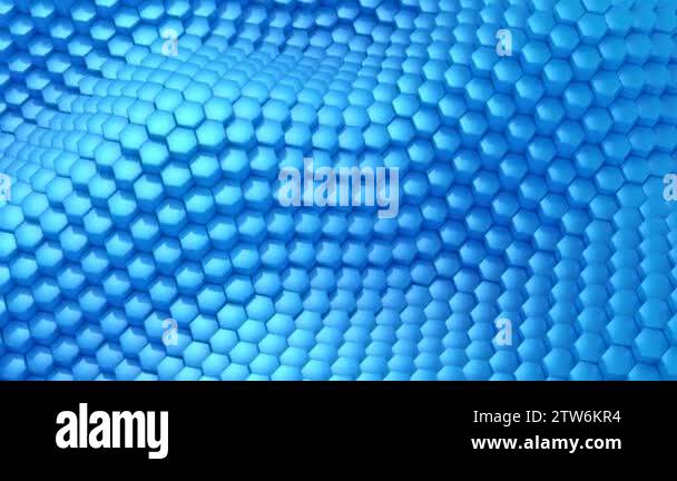 Hexagons Formed A Wave. Abstract background, 2 in 1, loop (301-600 frames), created in 4K, 3d ...