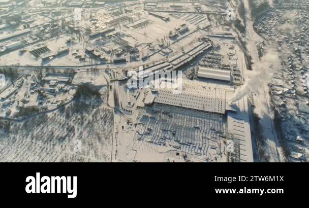 Modern storehouse construction site, the structural steel structure of ...