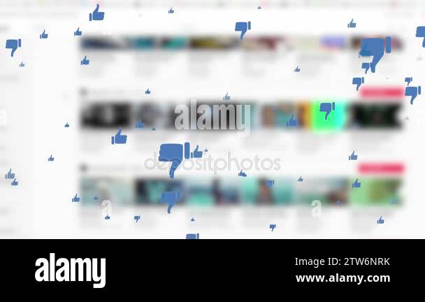 3D animation of progressing bar counting likes and dislikes of social ...