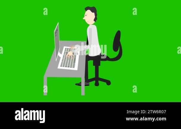 Man typing cartoon Stock Videos & Footage - HD and 4K Video Clips - Alamy