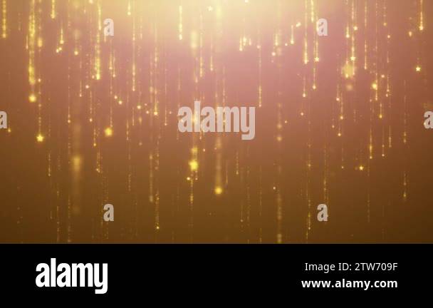 falling sparkle rain glamor background for led screens. golden stars ...