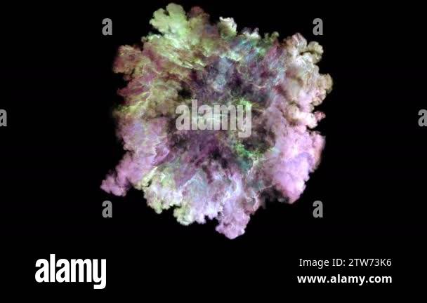 Color 3D smoke explosion shockwave effect and divergent wave isolated ...