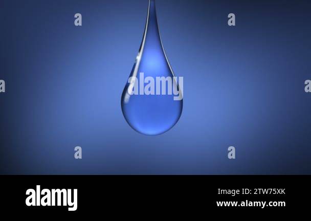 Super macro water drop. Two versions of water drop with and without ...