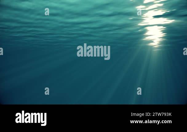 ocean waves from underwater looping animation High quality Light rays ...