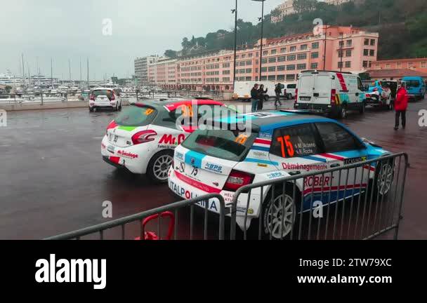 Monte-Carlo, Monaco, January 24, 2018: Skoda Fabia R5 And Peugeot 208 ...