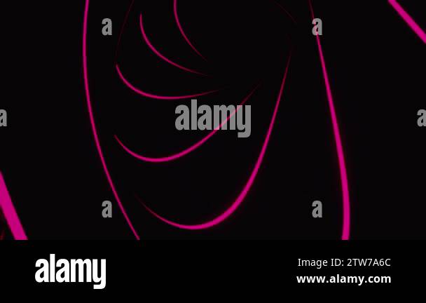 Abstract animation with a tunnel, fluorescent ultraviolet light ...