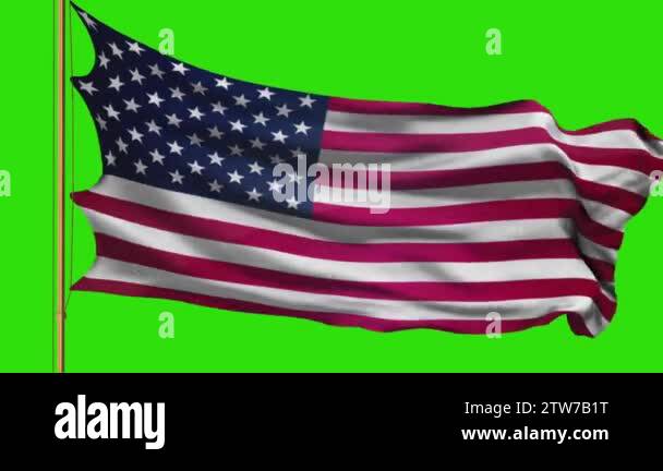 flag 3d model green screen Stock Video Footage - Alamy