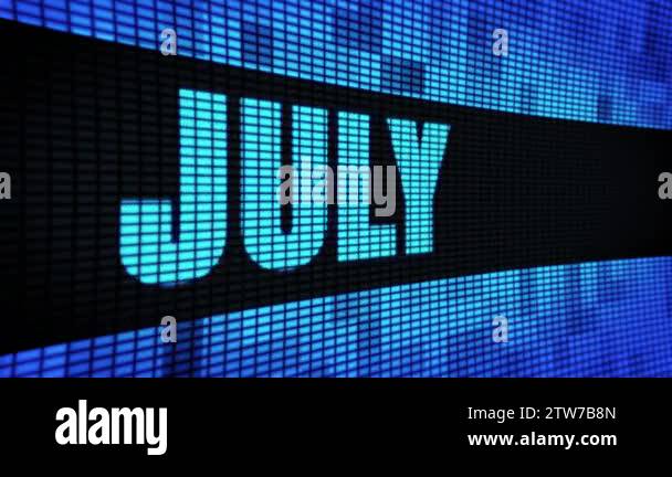 July Side Text Scrolling LED Wall Pannel Display Sign Board Stock Video ...