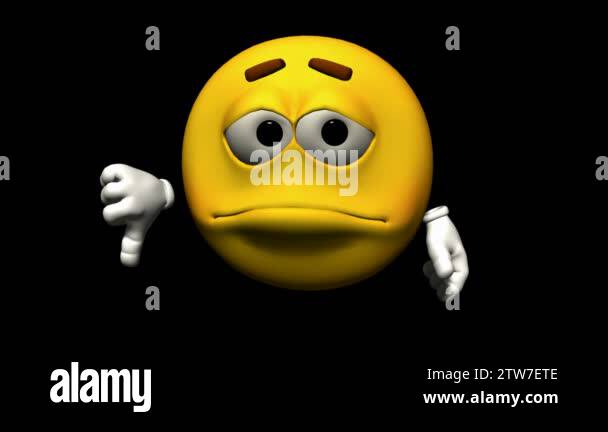 Looping Emoticon Animation: Thumbs Down Stock Video Footage - Alamy