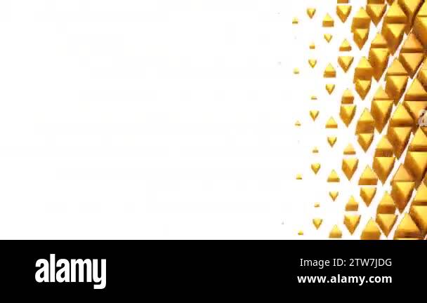 Triangles Formed A Wave. White background, 3 in 1, alpha matte, created ...