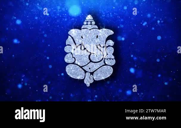 Diwali Lord Ganesh Element Blinking Icon Particles Background Stock ...