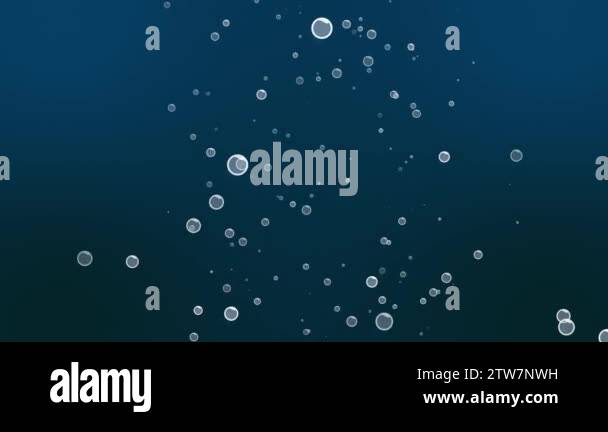 Loopable animation of bubbles moving upwards in an incremental manner ...