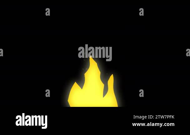 Burning Fire Cartoon Animation FX with Alpha Channel.2d animation fire ...