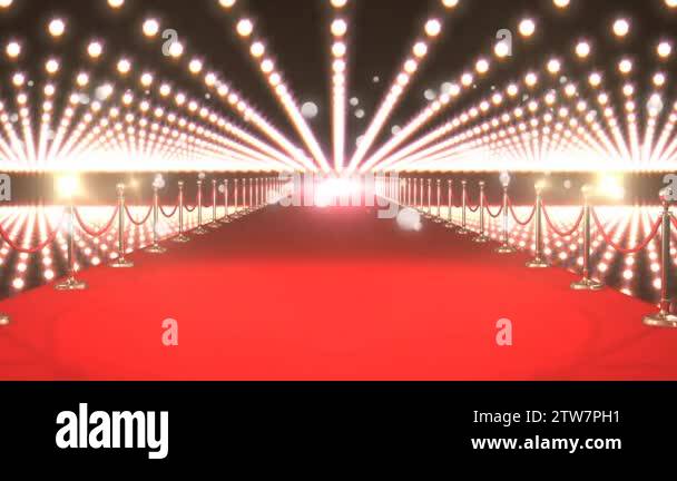 Digitally generated animation of lights flashing in a VIP event with ...