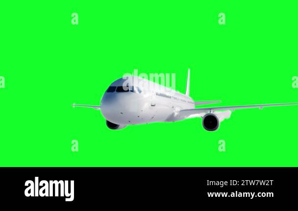 Passenger flying Plane animation. A condensation trail of an airplane ...