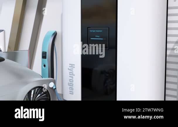 Fuel Cell powered autonomous car filling gas in Fuel Cell Hydrogen ...