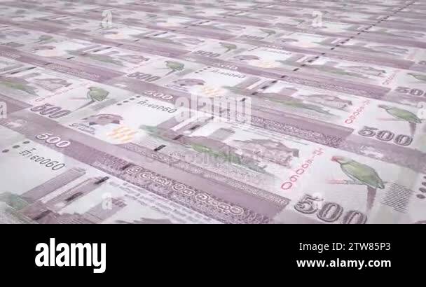 Banknotes of five hundred Sri Lankan rupees of Sri Lanka, cash money ...