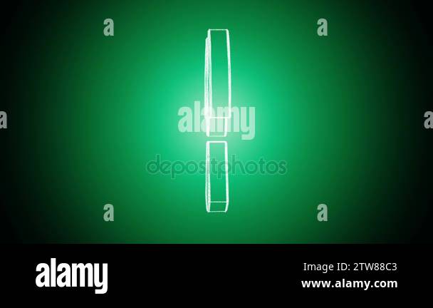Hand drawn isolated nuclear symbol spinning on the emerald green ...