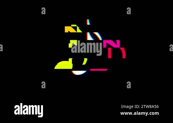 music NOTE symbol glitch screen distortion display animation seamless ...