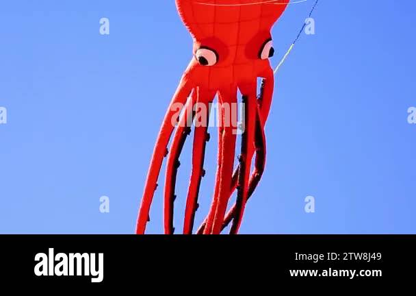 Flying kite red octopus Stock Videos & Footage - HD and 4K Video Clips ...