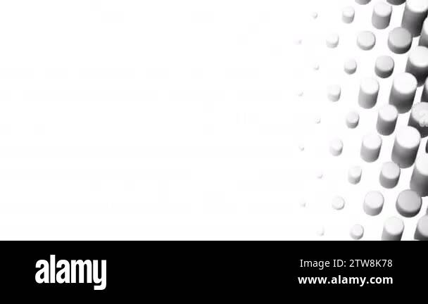 Cylinders Form A Wave. White background, 3 in 1, alpha matte, created ...