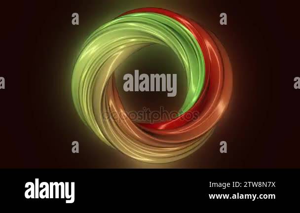 Rotating purple torus. 3D computer generated geometric animation ...